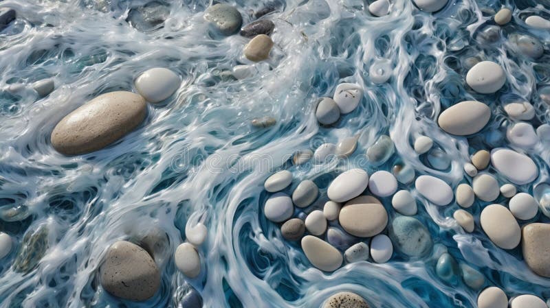 A Textured Abstract Wallpaper Featuring the Swirling Foam of Ocean ...