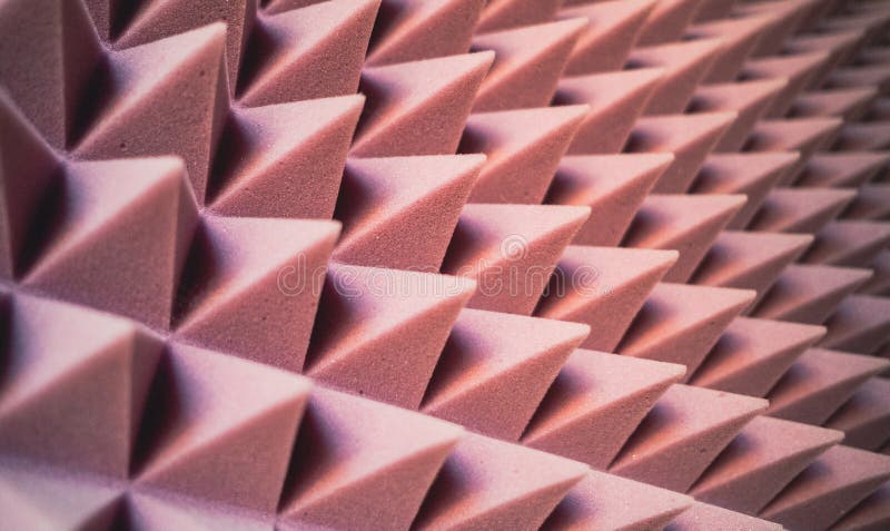 Textured Acoustic Foam Rubber Features a Series of Triangular Prisms ...