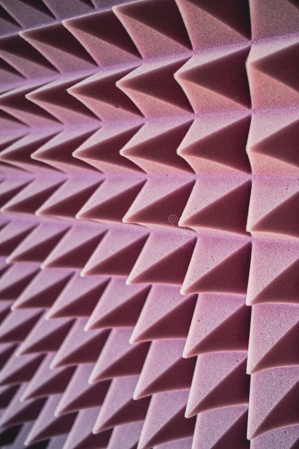 Textured Acoustic Foam Rubber Features a Series of Triangular Prisms ...
