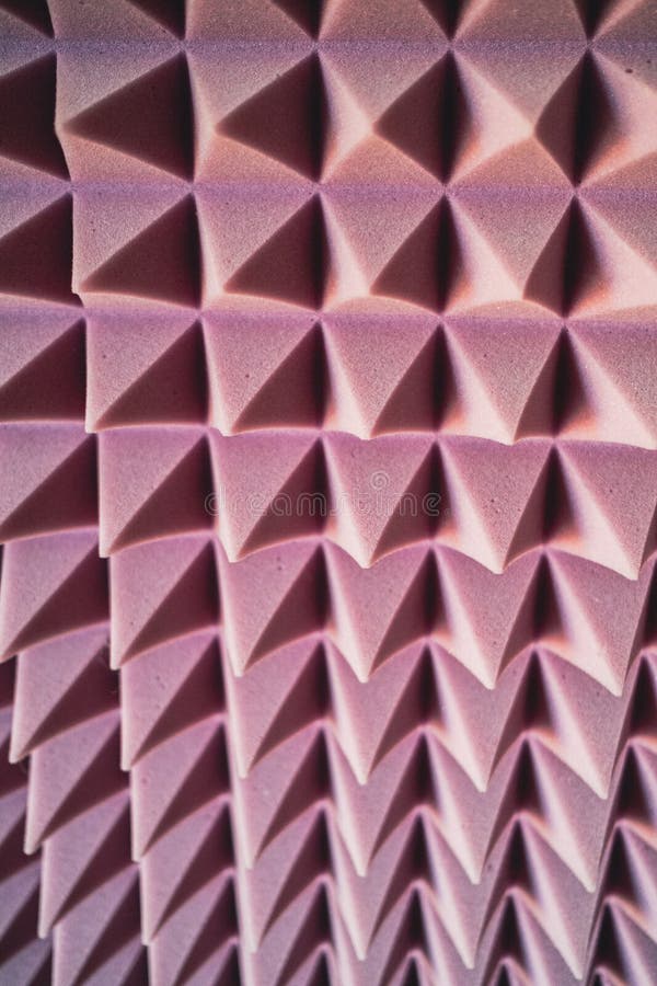 Textured Acoustic Foam Rubber Features a Series of Triangular Prisms ...