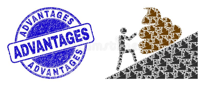 Textured Advantages Stamp and Man Moving Shit Up Recursion Mosaic of ... Textured Advantages Stamp and Man Moving Shit Up Recursion Mosaic of ...