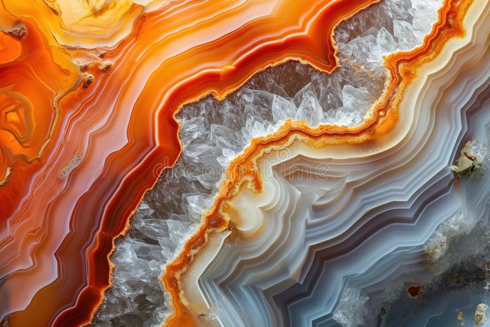 Textured Agate Structure Closeup. Generate Ai Stock Illustration ...