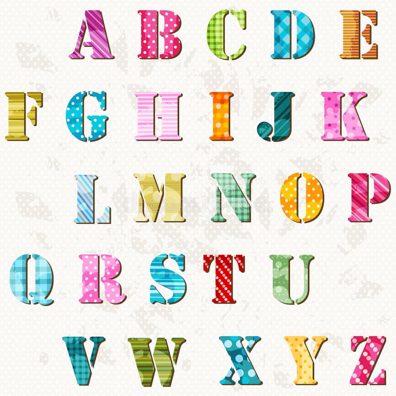 Alphabet set letters a - L stock vector. Illustration of crayon - 9029680
