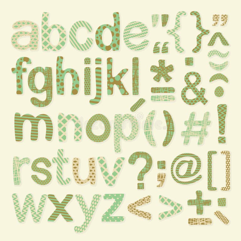 Textured Alphabet Set stock vector. Illustration of alphabet - 32847626