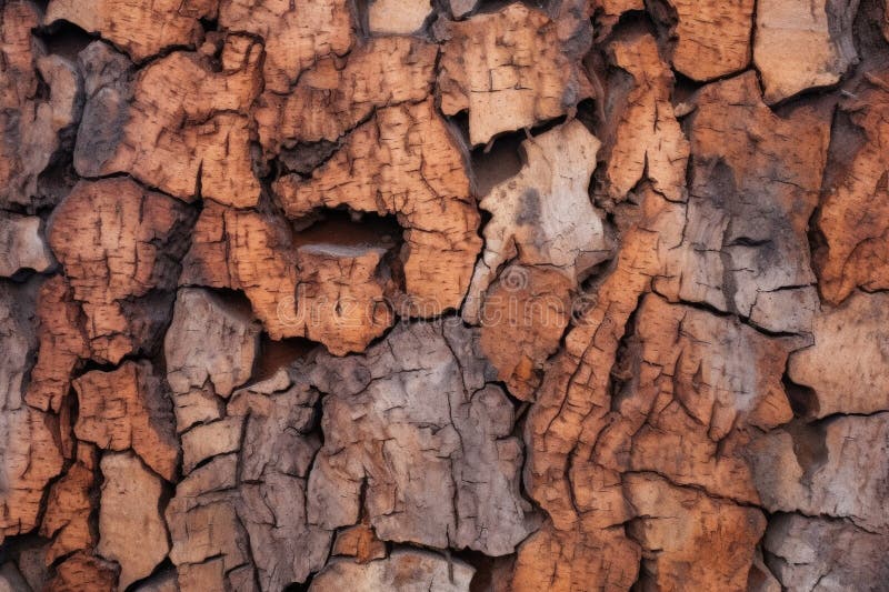 Textured Asymmetric Chunks of Cork Bark Stock Image - Image of textures ...