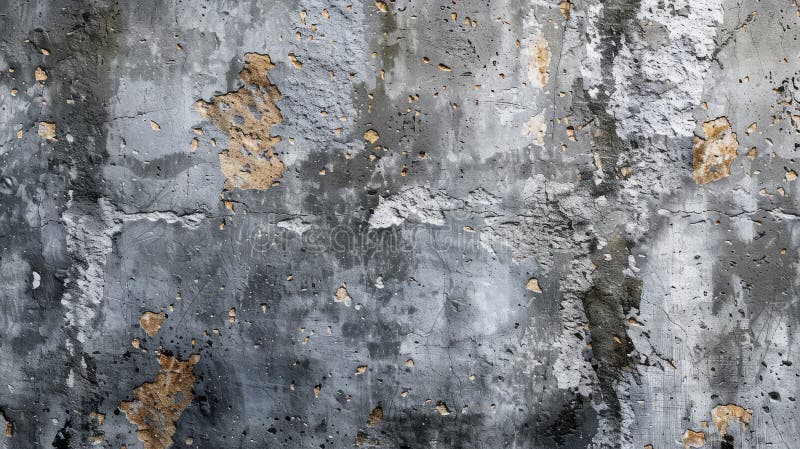 Gritty Grey Concrete Wall Texture with Flaking and Wear Stock Photo ...