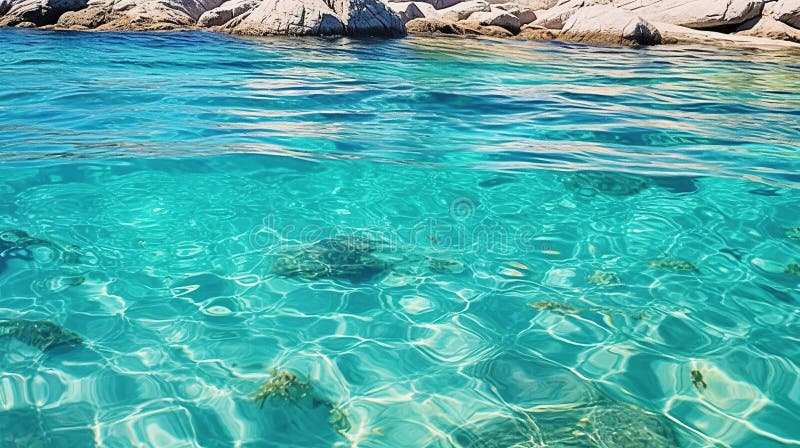 Textured Backdrop of Turquoise Colored Clear Rippling Water Surface ...