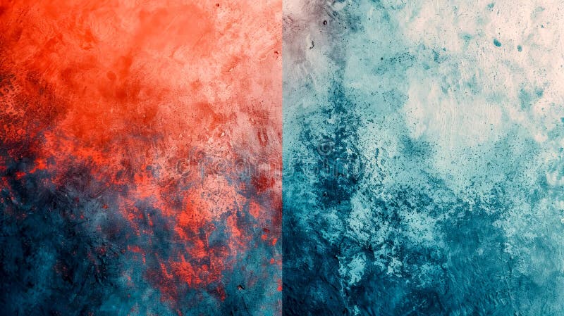 Textured Backdrop with a Vibrant Red on One Side and a Cool Blue on the ...