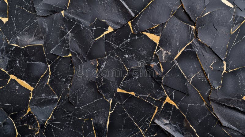 A Textured Background of Black and Gold Jagged Lines. Stock Image ...