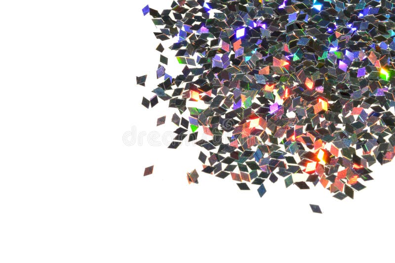 Textured Background with Black Holographic Glitter on White, Decorative ...