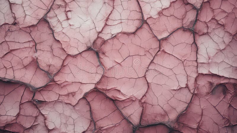 Textured Background of Cracked Pink Tree Bark with Different Shapes ...