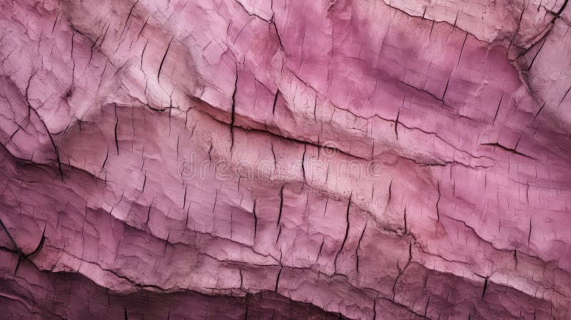 Textured Background of Cracked Pink Tree Bark with Different Shapes ...