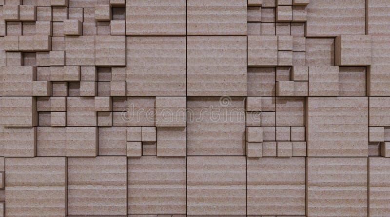 Textured Background of Cubes of Different Sizes Stock Illustration ...