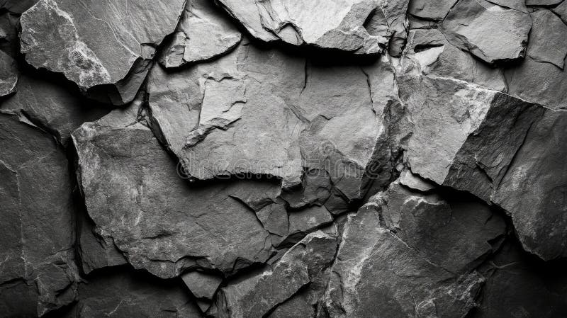 A Textured Background of Dark Grey Slate Rocks Stock Illustration - Illustration of cliff ...