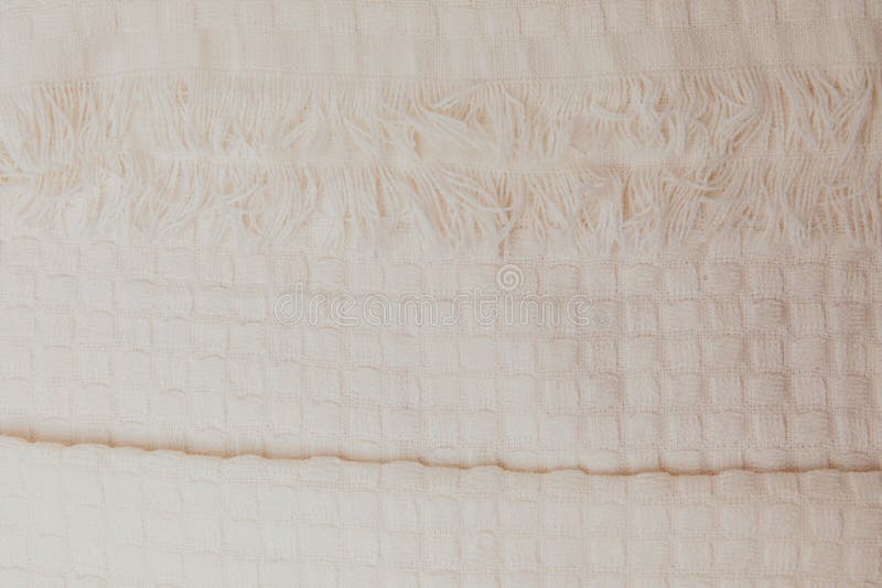 Textured Background for Design. Light Beige Knitted Fabric with a ...