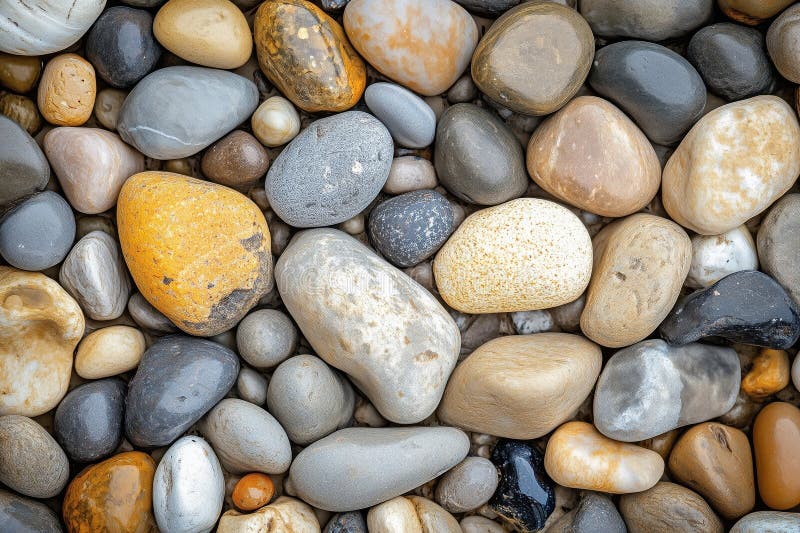 Textured Background Featuring an Array of Pebbles in Various Colors and ...