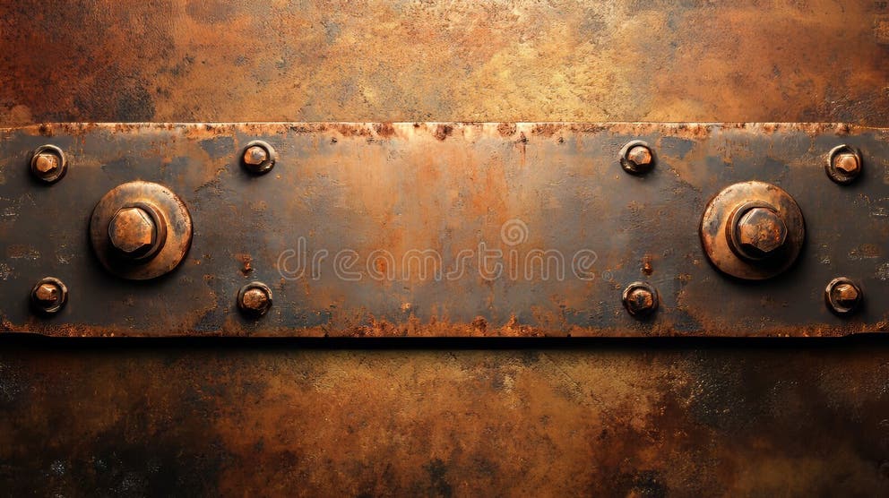 Textured Background Featuring a Rustic Metal Panel with Decorative ...