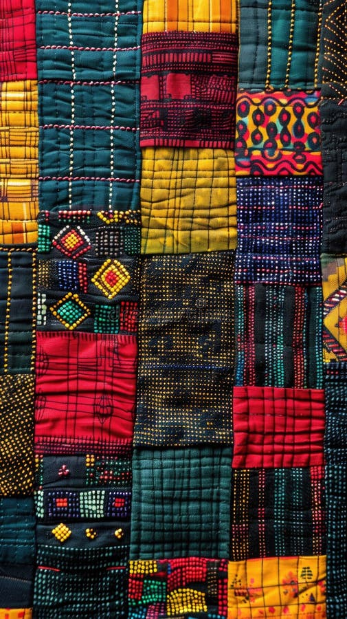 Textured Background with Handmade Textiles Featuring Traditional ...