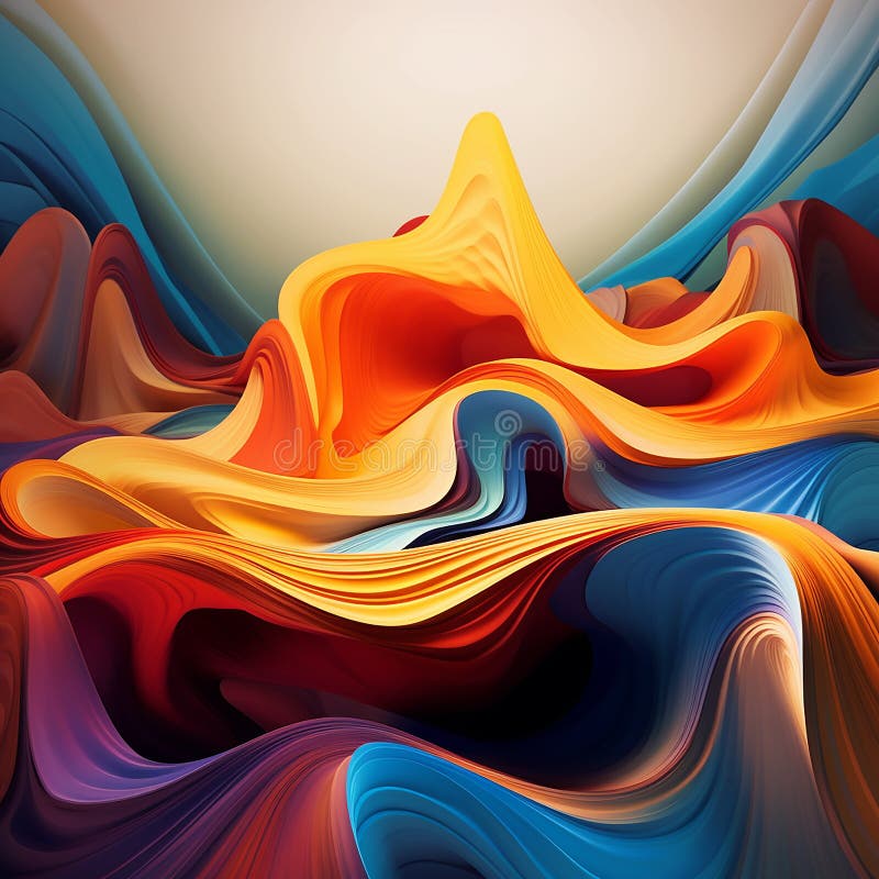 Textured Background Image in Colorful Scene in Random Wave and Ripple ...