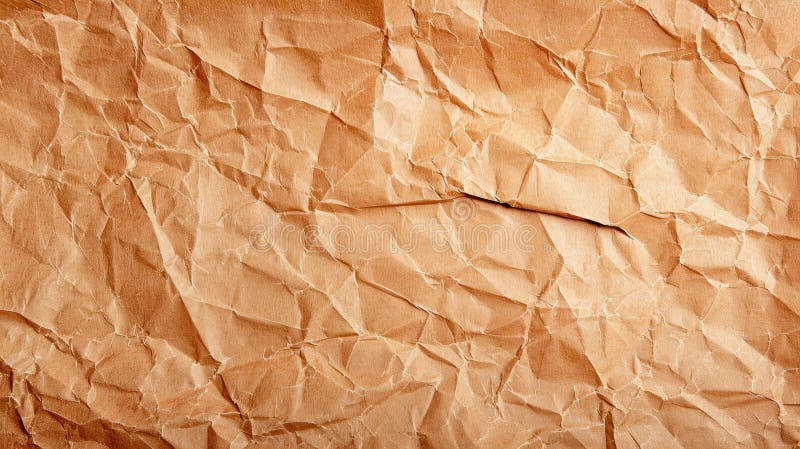 A Textured Background of Old Crumpled Brown Craft Paper, Adding a ...