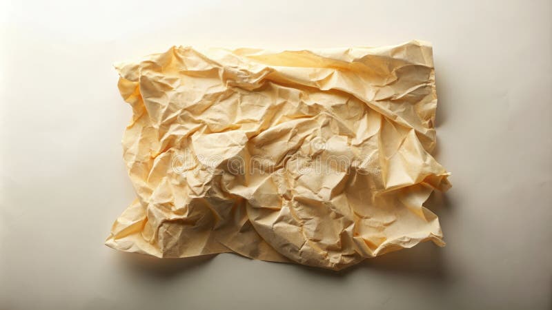 A Textured Background of Pale Yellow Crumpled Paper Suitable for Design ...
