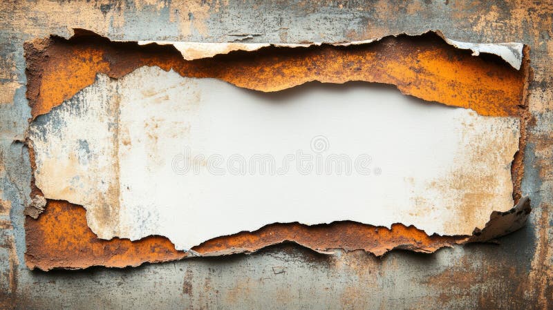 Textured Background with Rust and Peeling Paint Frame for Design Stock ...