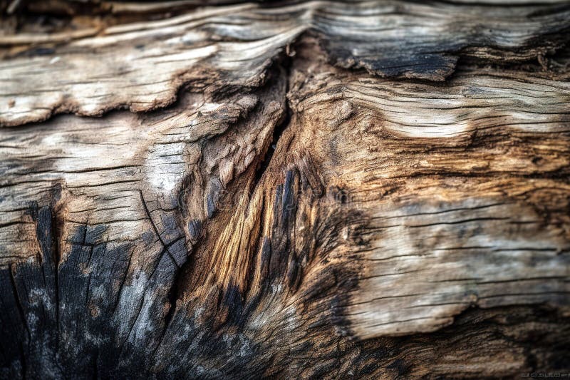 Textured Background of Rustic Wooden Tree Trunk. Stock Illustration ...