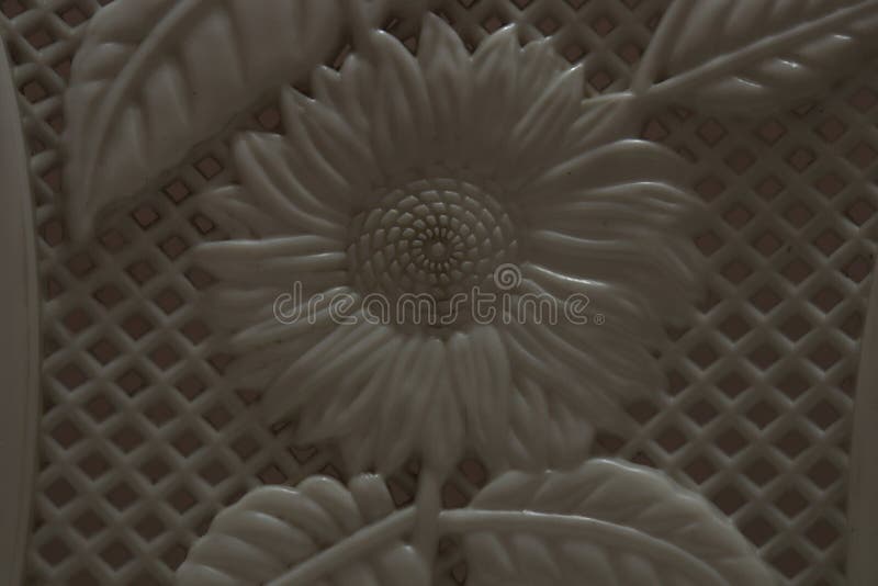 White Dull Ceramic Tile Floor in Dim Light Room. Stock Image - Image of ...