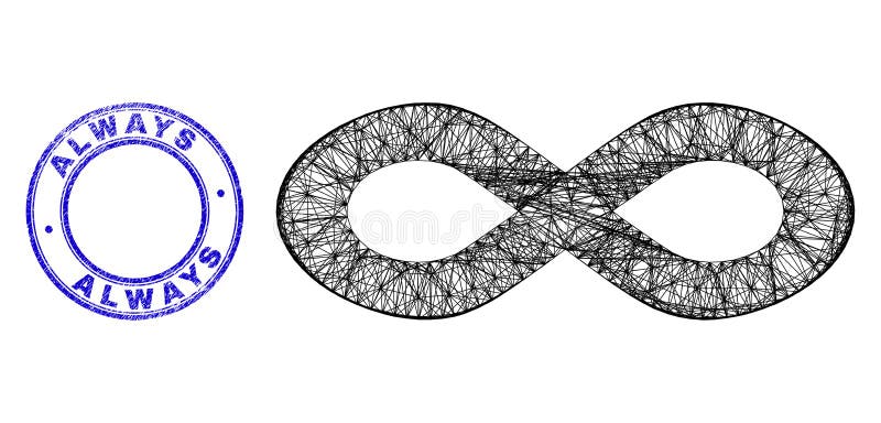 Textured always Badge and Network Irregular Mesh Alternative Infinity ...