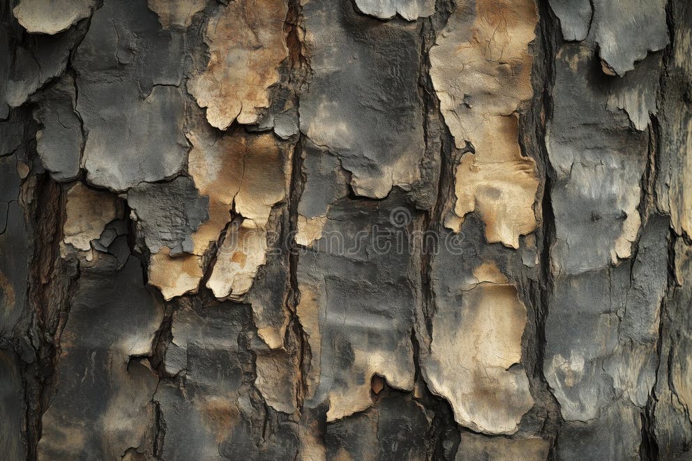 Textured Bark Surface with Rough, Jagged Patterns and Earthy Tones ...