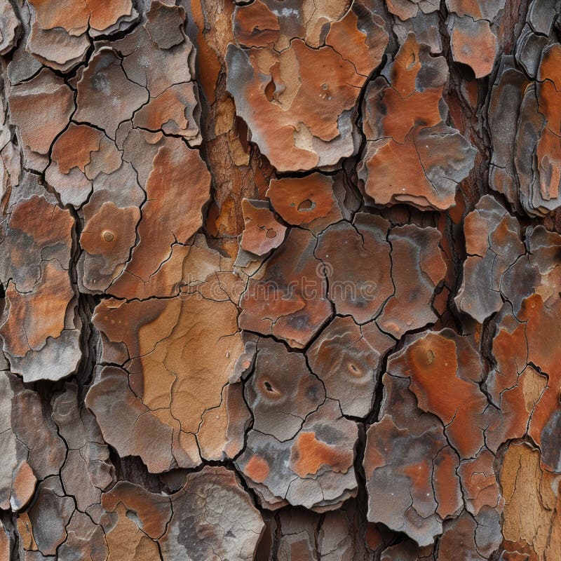 Textured Bark of a Tree with Cracked, Weathered Surface Stock ...
