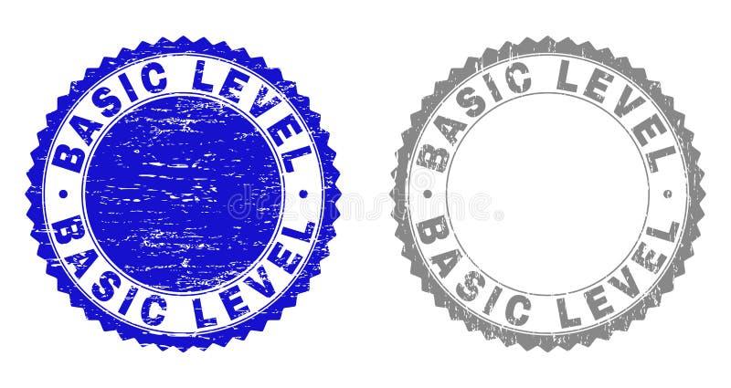 Grunge BASIC LEVEL Rectangle Stamp Stock Vector - Illustration of ...