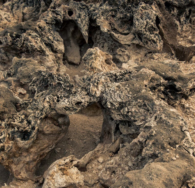 Lava Rock Formation on Beach in Hawaii Stock Image - Image of style ...