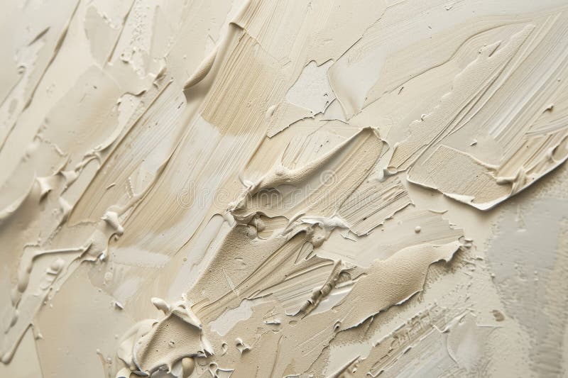 Textured Beige Paint Application for Interior Wall Design and ...