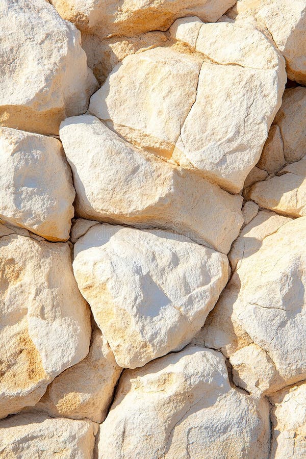 Textured Beige Stone Wall with Sunlight Shadows Stock Photo - Image of ...