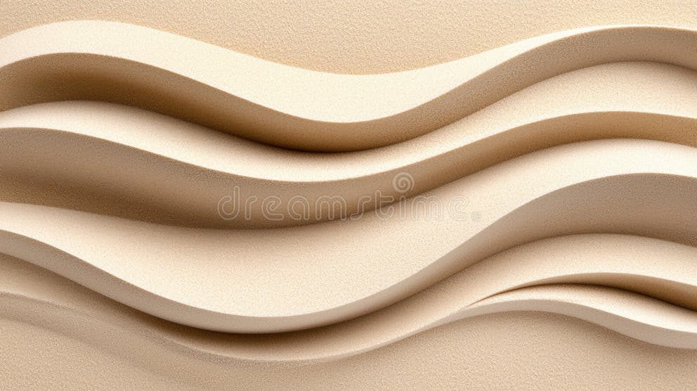 A Textured, Beige Surface with a Repeating Wave Pattern. Stock Photo - Image of visual ...
