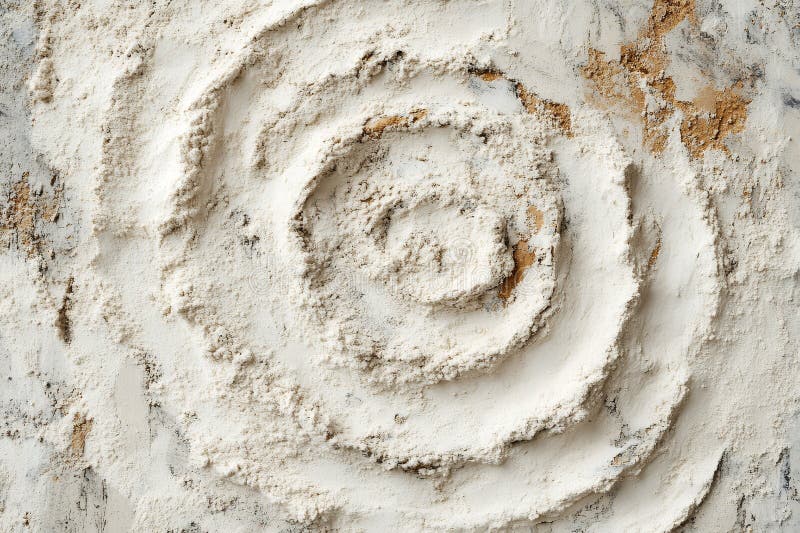 A Textured Beige Surface with a Swirling, Concentric Circle Pattern ...