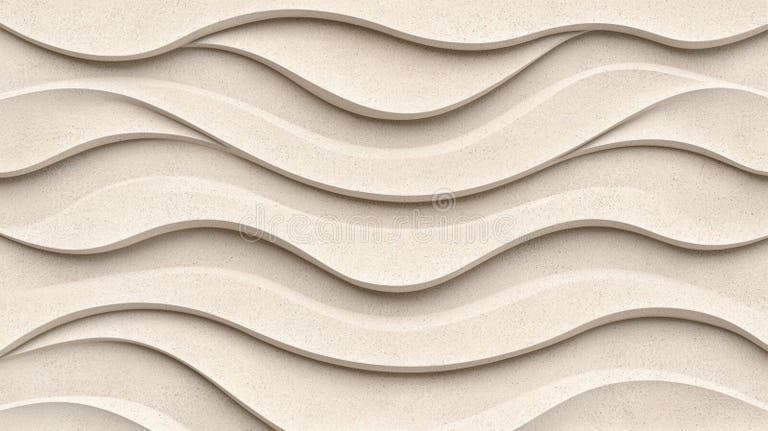 A Textured Beige Wall with a Repeating Wave Pattern. Stock Image ...
