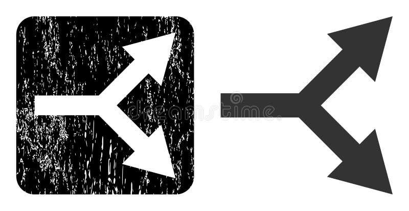 Textured Bifurcation Arrow Right Stencil Stamp Stock Vector ... Textured Bifurcation Arrow Right Stencil Stamp Stock Vector ...