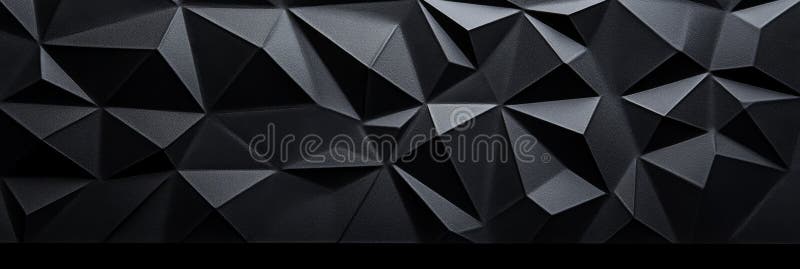 Textured Black Abstract Wall Design Featuring Sharp Geometric Patterns ...