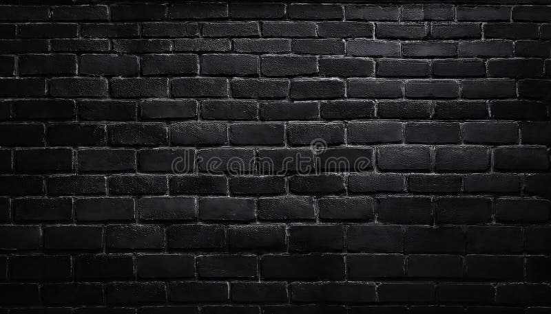 Textured Black Brick Wall with Matte Finish Creating a Seamless Dark ...