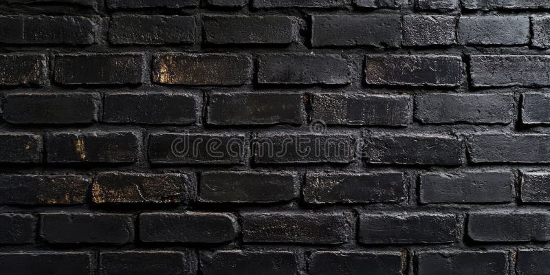 A Textured Black Brick Wall that Serves As a Visually Striking Element ...