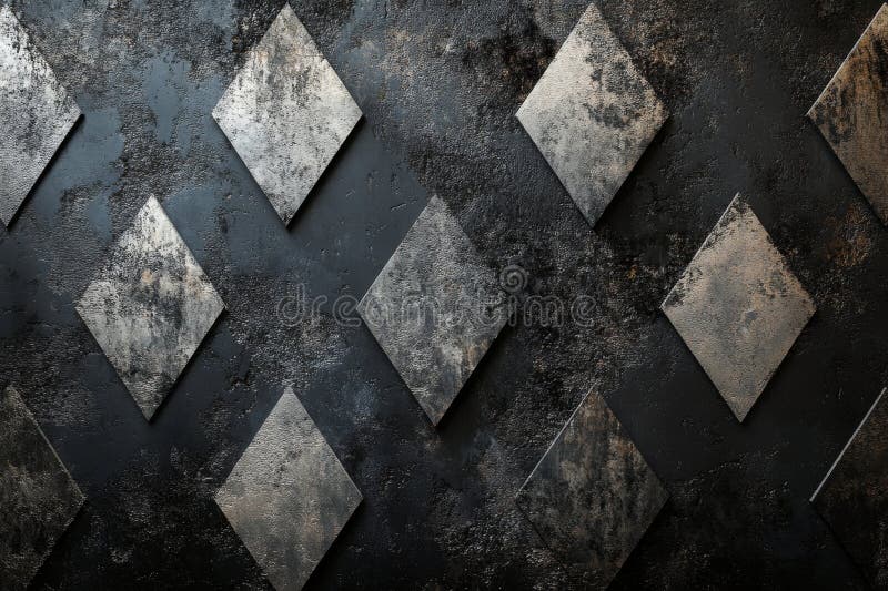 Textured Black and Gray Diamond Pattern Surface in a Modern Interior ...
