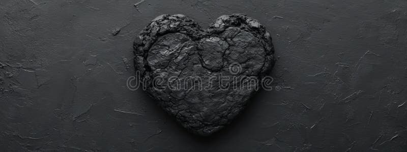 Textured Black Heart on Dark Background Stock Illustration ...