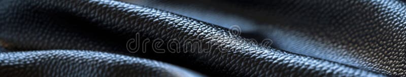 Textured Black Leather Material Draped Gracefully Stock Illustration ...