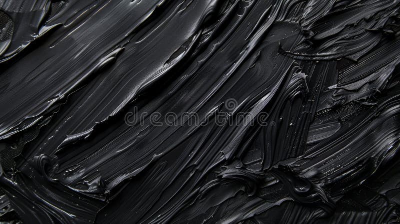 Textured Black Paint Creates a Dramatic Backdrop with Prominent Strokes ...