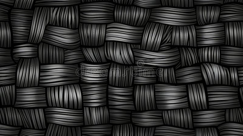 Textured Black Pattern Made of Varied Horizontal and Vertical Strands ...