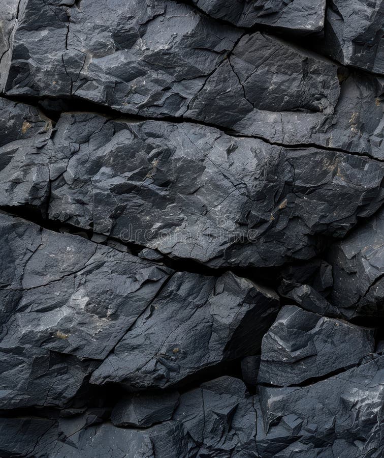 Textured Black Slate Rock Background Stock Illustration - Illustration ...
