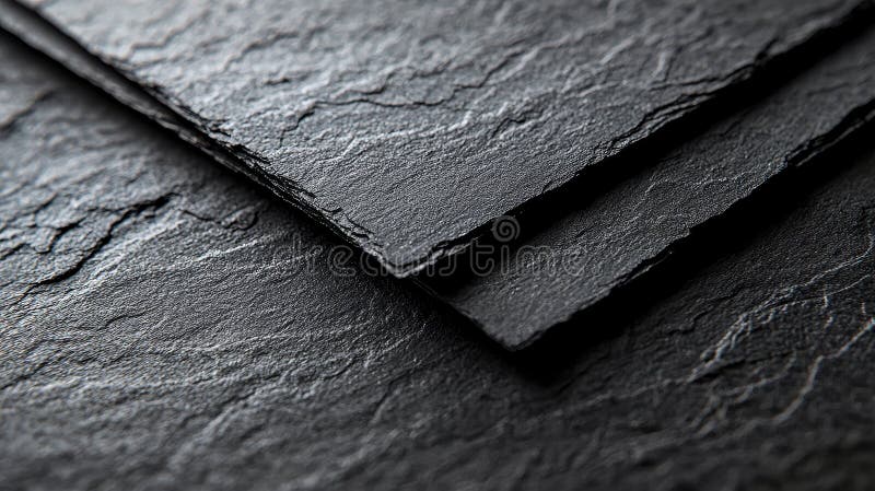 Textured Black Slate Surface with Layered Sheets Stock Illustration ...