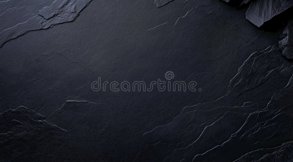 Textured Black Slate Surface with Natural Stone Pattern and Subtle ...